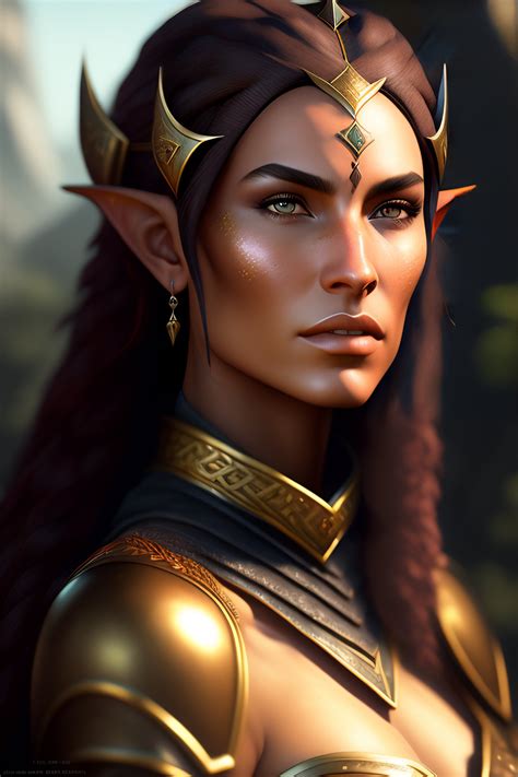 Lexica Dungeons And Dragons Female Elf Amazon Character Closeup