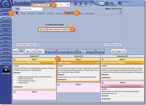 How Do I Add Assignments To A Lesson Plan Gradelink Support Community