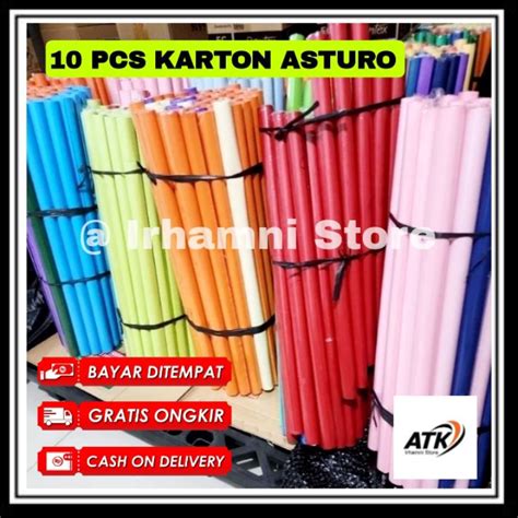 Jual 10 Lembar Kertas Karton Asturo Warna Uk 40 X 60 Cm Shopee Indonesia