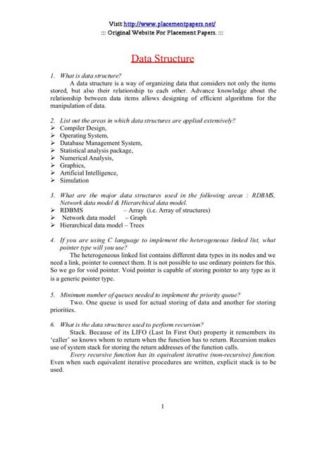 pdf data structure test paper dokumen tips
