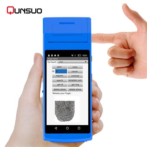 Mini Handheld Rfid Nfc Reader Barcode Scanner Android Pda With Thermal