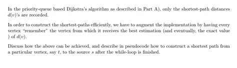 Solved Dijkstras With Priority Queue S S Ds0 Du
