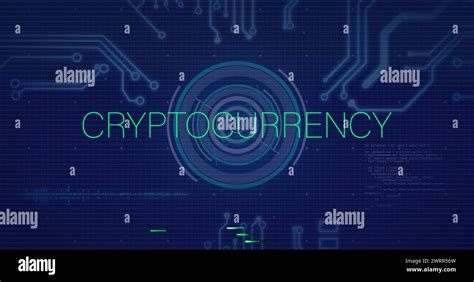 Image Of Cryptocurrency Text Circuit Board And Data Processing Global Computing Digital
