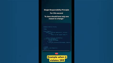 Sre Single Responsibility Principle Php Oop Sre Programming It