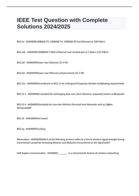 Ieee Test Question With Complete Solutions 2024 2025 Ieee Stuvia Us