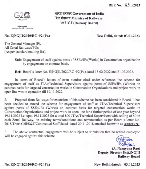 Rbe No 04 2023 Engagement Of Staff Against Posts Of Sses Jes Works