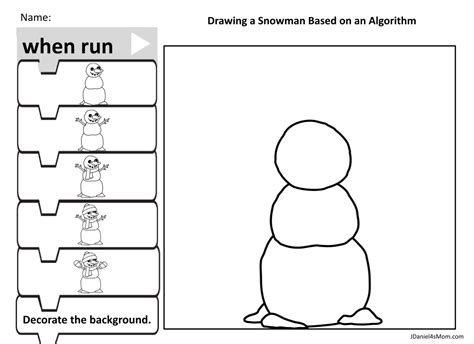 Drawing A Snowman With An Algorithm JDaniel S Mom
