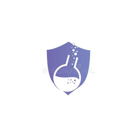 Shield Lab Icon Logo Design Vector Template Stock Vector Illustration