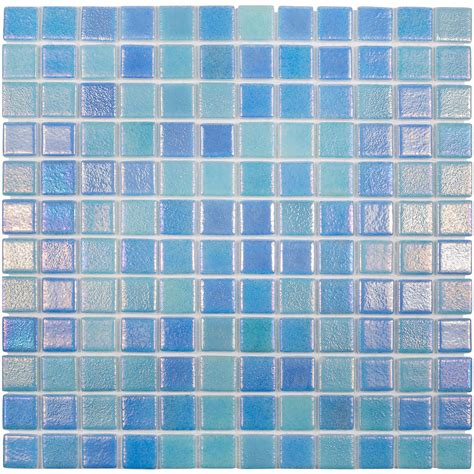 Мозаика Vidrepur Perla Blue синий перламутр стеклянная 317х317х4 мм ...