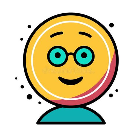 Smiling Emoji With Glasses Stock Vector Illustration Of Positive