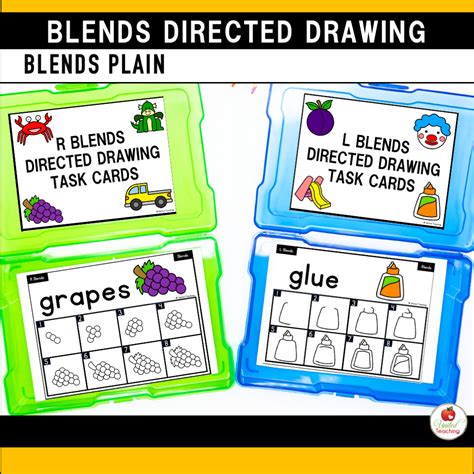 Blends Directed Drawing Task Cards United Teaching