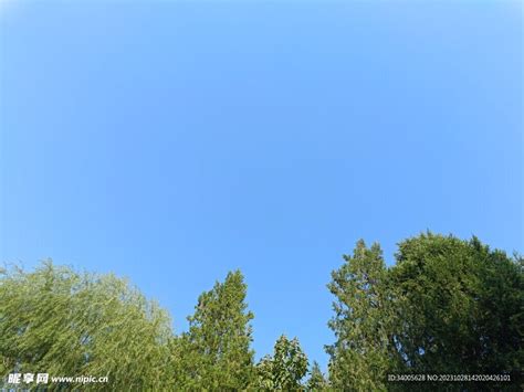 明亮的蓝色天空背景摄影图 自然风景 自然景观 摄影图库 昵图网