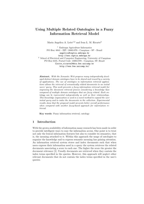 pdf using multiple related ontologies in a fuzzy information