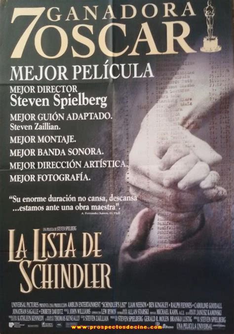 1994 La Lista De Schindler Programas De Cine Prospectos De Cine