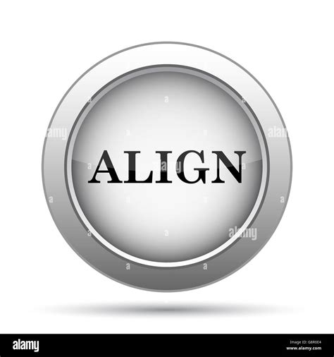 Align Icon Internet Button On White Background Stock Photo Alamy