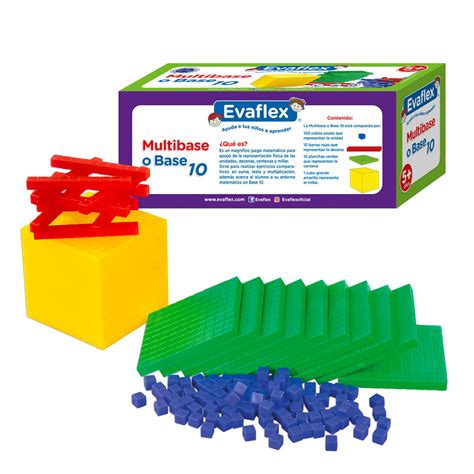 Multibase O Base 10 Evaflex Juego Didactico C 121 Piezas El Pensar