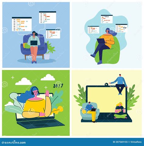 Programming And Coding Website Development Web Designflat Design