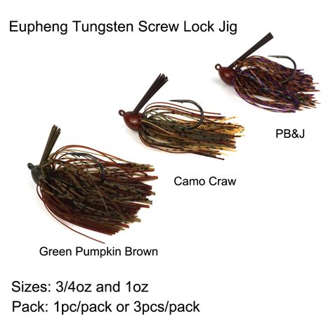 Eupheng Tungsten Screw Lock Bass Jig Head Extreme Heavy Cover Jig