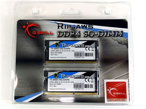 G SKILL Ripjaws 2666 MHz DDR4 SO DIMM Review Packaging Contents TechPowerUp