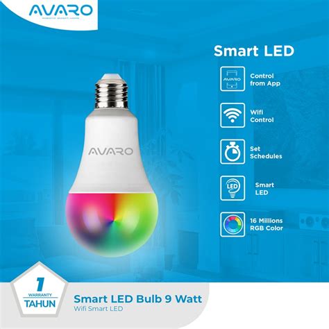 Jual Avaro Lampu Smart Led Bluetooth Wifi W W W Smart Bulb Rgb Ww Shopee Indonesia
