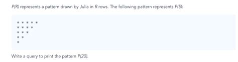 Mysql Pr Represents A Pattern Drawn By Julia In R Rows The