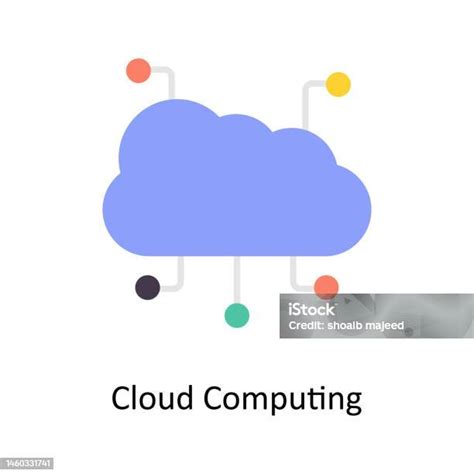Cloud Computing Vector Flat Icons Simple Stock Illustration Stock
