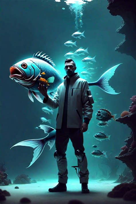 Man With Fish Like Mutations Concept Art By Filip Schwarz Playground