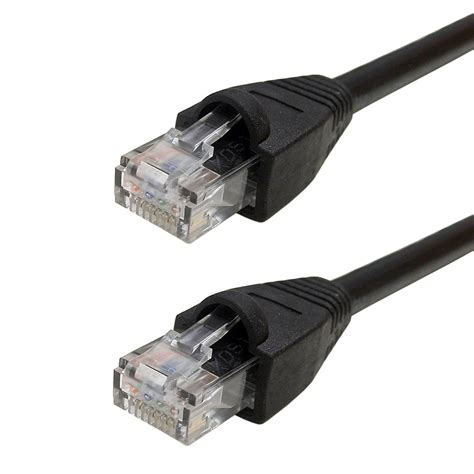 Regular Boot Custom Rj45 Cat6 550mhz Assembled Patch Cable Black