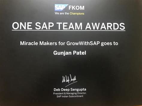 Gunjan Patel On Linkedin Growwithsap Sap4good Codeunnati 27 Comments