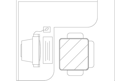 Mesa De Computador Em Autocad Baixar Cad Grátis 19 15 Kb Bibliocad
