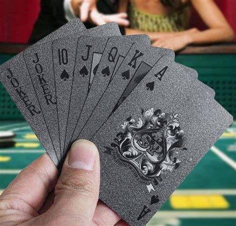 Luxe Set Speelkaarten Plastic Zwart Games Bol