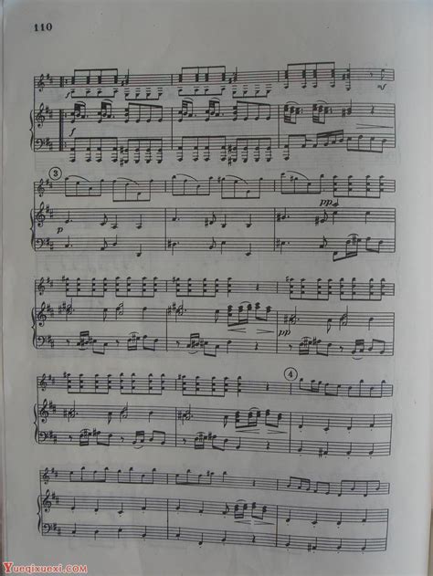 陈志古典吉他谱D大调协奏曲钢琴吉他二重奏曲 古典吉他谱 乐器学习网