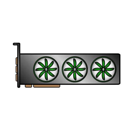 Graphic Card Icon Stock Vector Illustration Of White 271388232