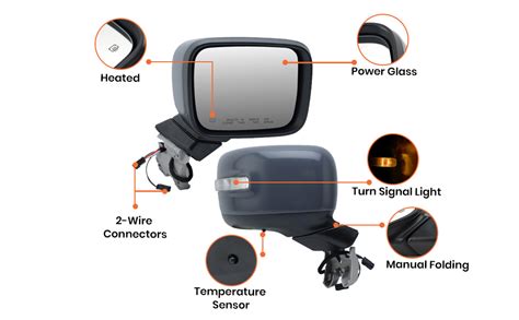 Left Driver Side Mirror Compatible With Jeep Renegade 2015