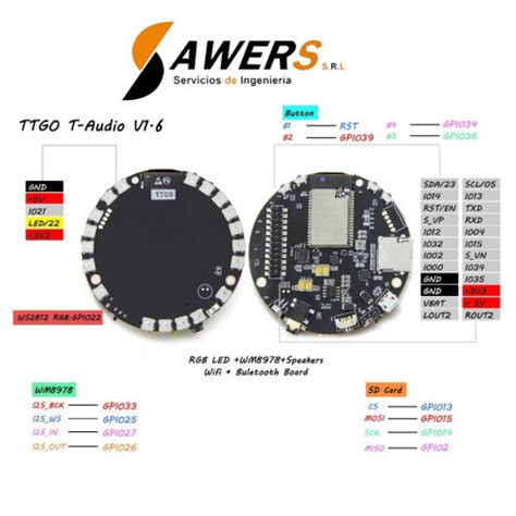 Ttgo Taudio Esp32 Sd Mpu9250 Wm8978 Ws2812