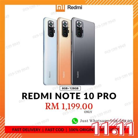 Xiaomi Redmi Note 10 Pro 8gb Ram 128gb Rom With 1 Year Xiaomi