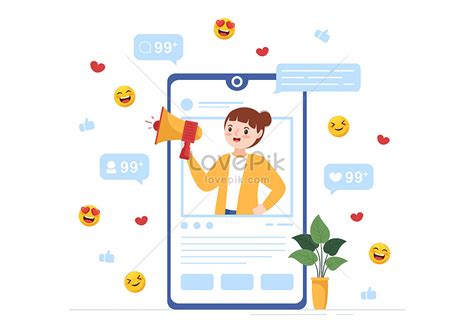 연예인 인플루언서 일러스트레이션 일러스트 무료 다운로드 Lovepik