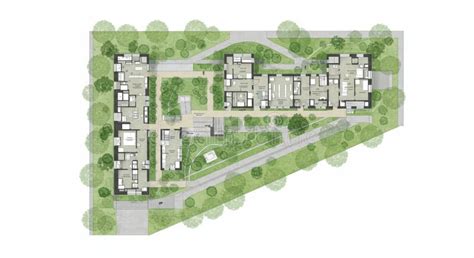 Architectural Site Plan Featuring Multiple Buildings Within A