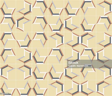Desain Pola Geometris Sederhana Dengan Bentuk Geometri Dasar Ilustrasi