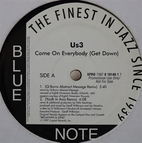 【12inch】us3 Come On Everybody Get Down Compact Disco Asia