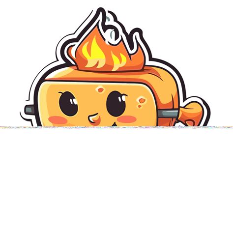 Bbq Cartoon Icon With Burner And Toast Bread Vector Clipart Bread Clipart Cartoon Clipart Bbq