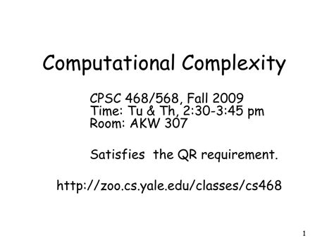 Ppt Computational Complexity Powerpoint Presentation Free Download
