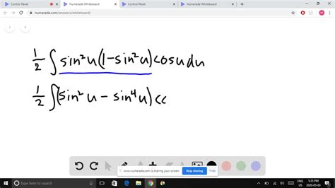 SOLVED Use reduction formulas to evaluate the integral sin 2 2 θcos 3