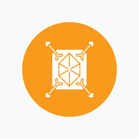 Object Prototyping Rapid Structure 3d White Glyph Icon In Circle