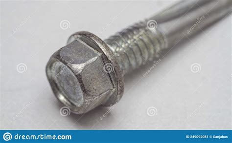 Close Up Metal Self Tapping For Fasteners Stock Image Image Of Macro