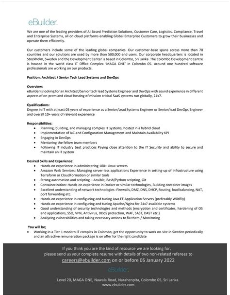 J C Ekanayake On Linkedin Looking For An Architect Senior Tech Lead