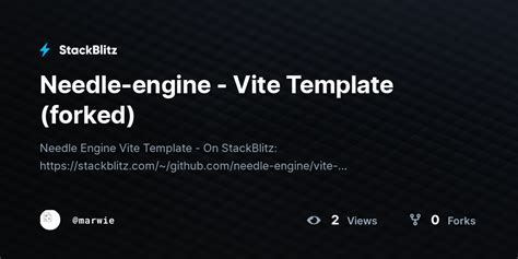 Needle Engine Vite Template Forked StackBlitz