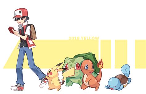 Pikachu Red Bulbasaur Squirtle And Charmander Pokemon And 1 More