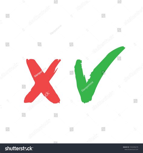 Valid Seal Icons Accept Reject Symbols Stock Vector Royalty Free