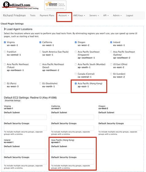 Hong Kong Aws Region For Load Testing With Redline13
